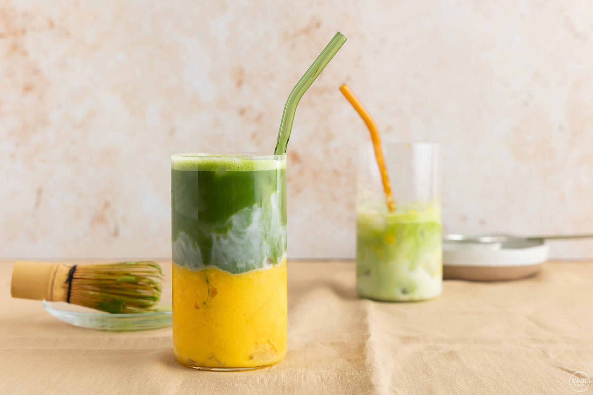 Iced Mango Matcha Latte