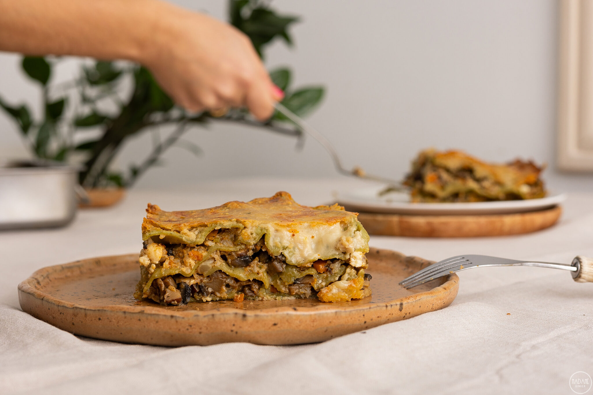 Λαζάνια με λαχανικά & βελούδινη μπεσαμέλ κάσιους